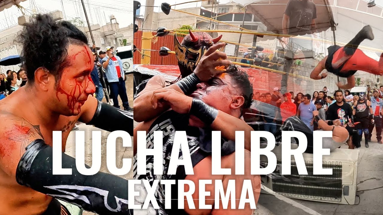 Lucha libre extrema y sangrienta en las calles de Chimalhuacán - YouTube