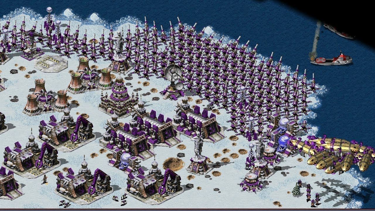 The Frozen Ground | Red ALert 2 | Extra hard AI | 7 vs 1 | Iraq vs 7 ...