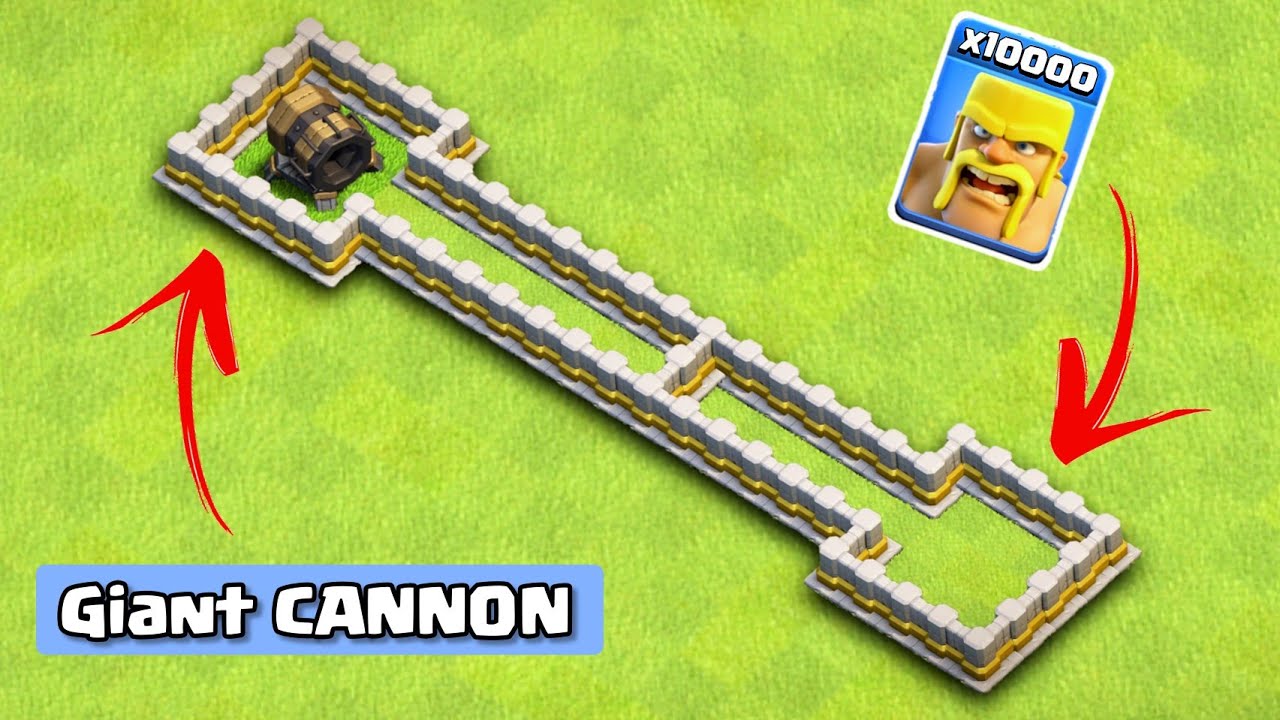 GIANT CANNON VS ALL TROOPS!! | Giant Cannon vs Every Level 1 Troops ...