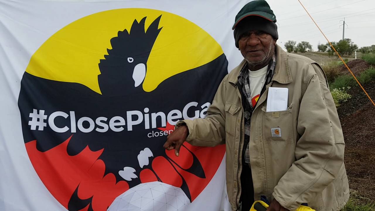 Uncle Kevin Buzzacott from the Arabunna nation - We will #ClosePineGap ...