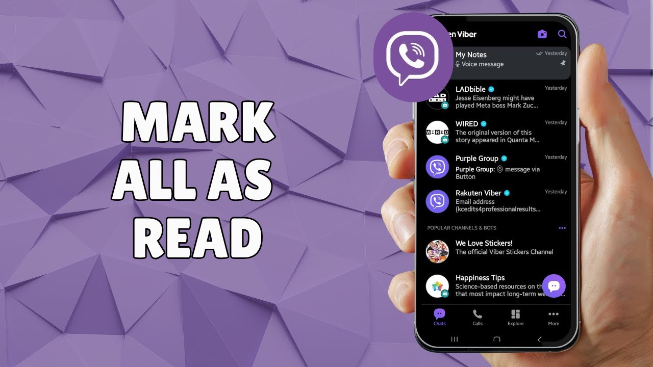 HOW TO MARK ALL MESSAGES AS READ IN VIBER - YouTube