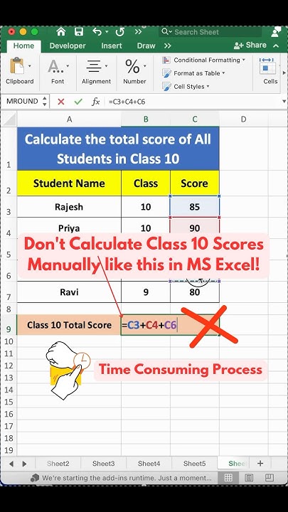 🚫 Stop Manual Calculations! Total Class Scores Easily with SUMIF in Excel #excel #excelshorts ...