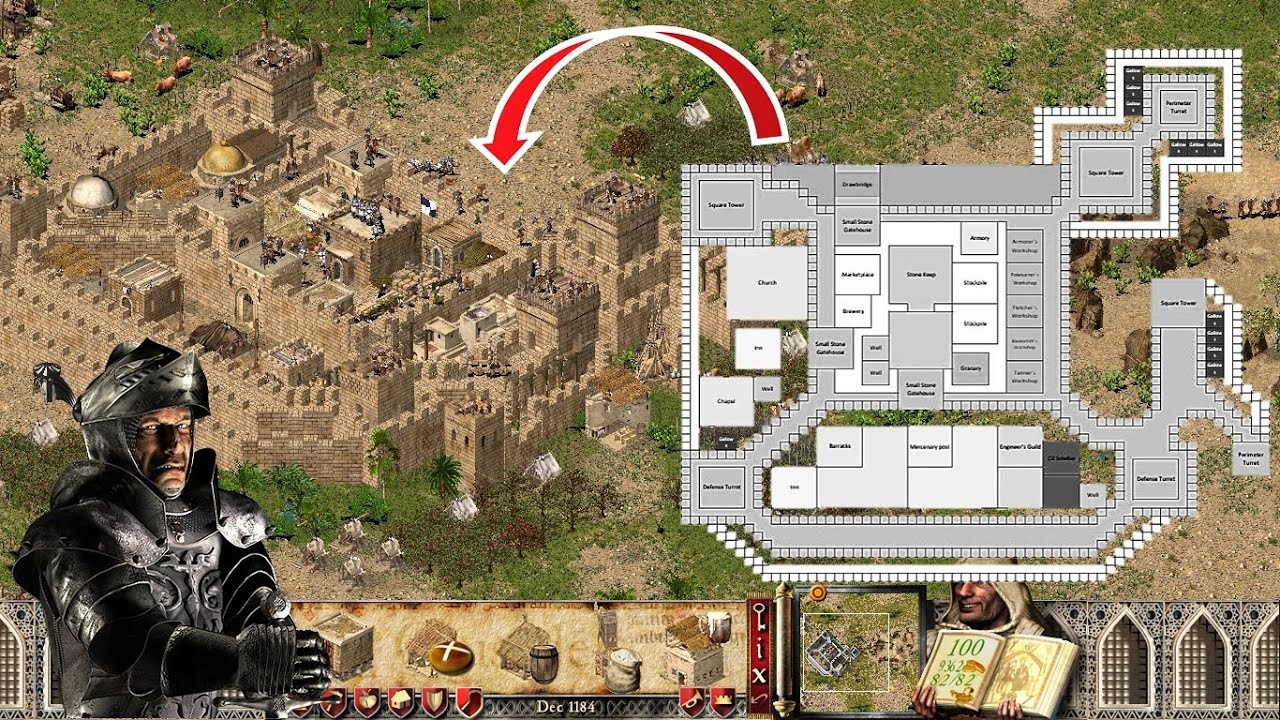 How to build Wolf's hardest castle 🏰 in Stronghold Crusader - YouTube