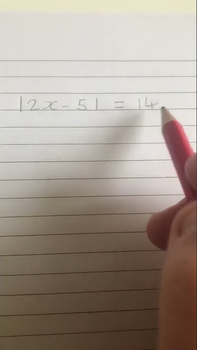 A nice and simple modulus equation - YouTube