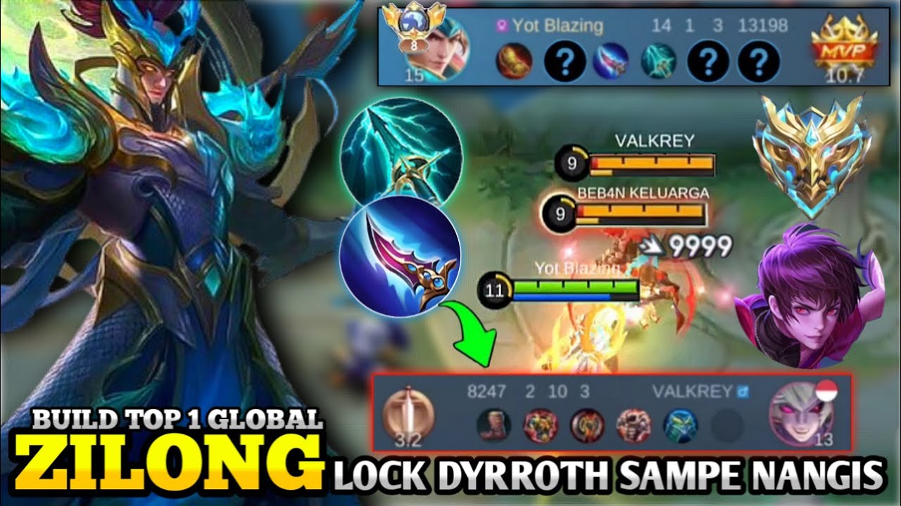 TUTORIAL ZILONG MELAWAN DYRROTH DI EXP LINE!!! LOCK DYRROTH SAMPE NANGIS KARNA DAPET KAYU ...
