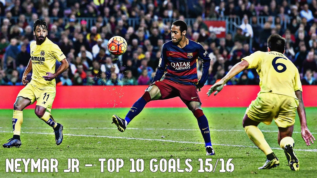 Neymar Jr - Top 10 Goals 2015/16 | English Commentary | HD - YouTube