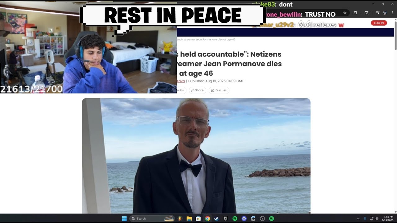 Stable Ronaldo Reacts To A French Streamer Dying - YouTube