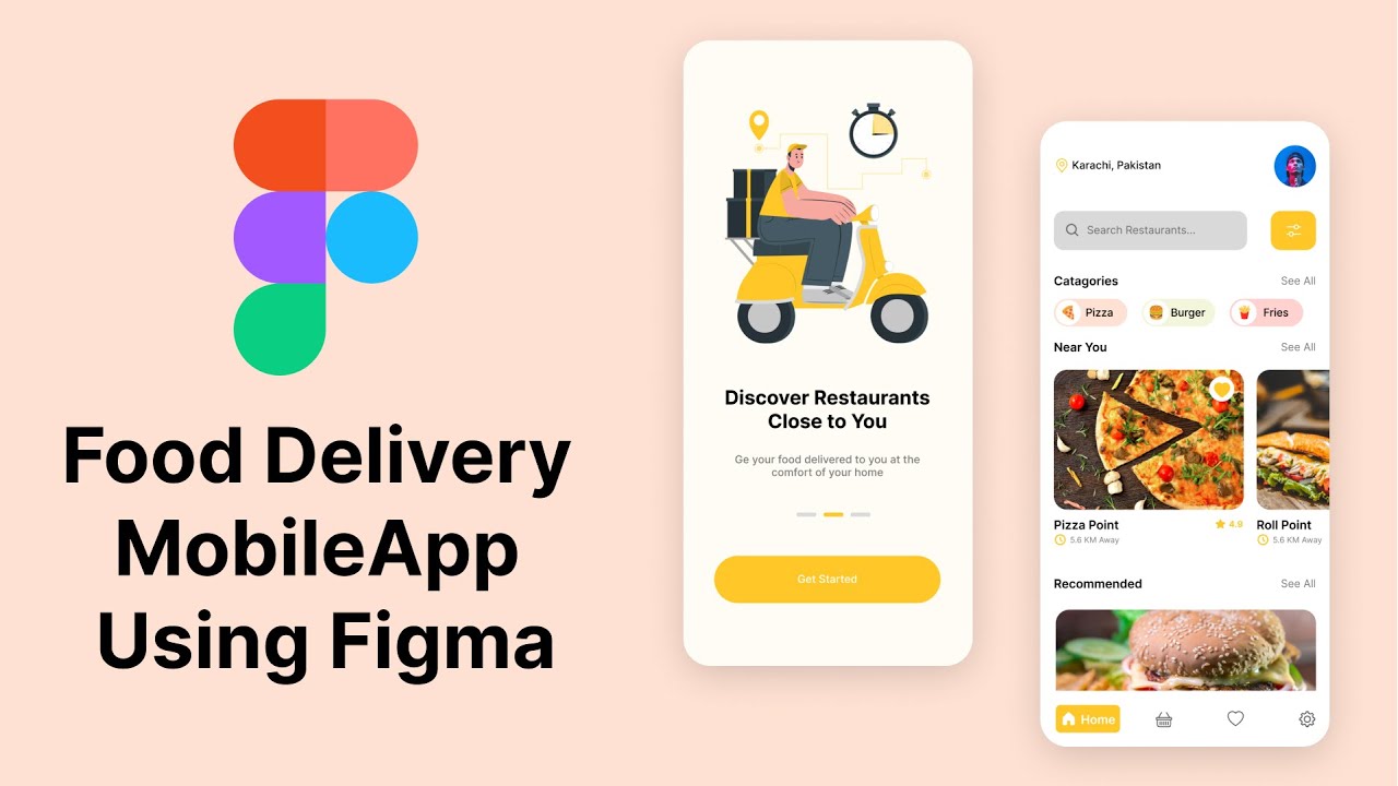 Food Delivery Mobile App Design Using Figma - YouTube