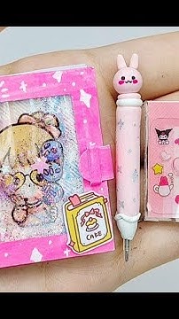 自制迷你流沙手帐套装 微缩手工diy教程 - YouTube