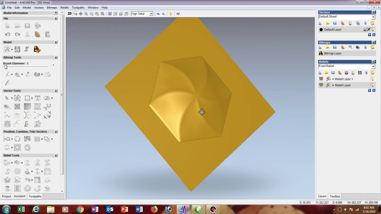 3D PATTERN DESIGN MAKING IN ARTCAM 2008 - YouTube