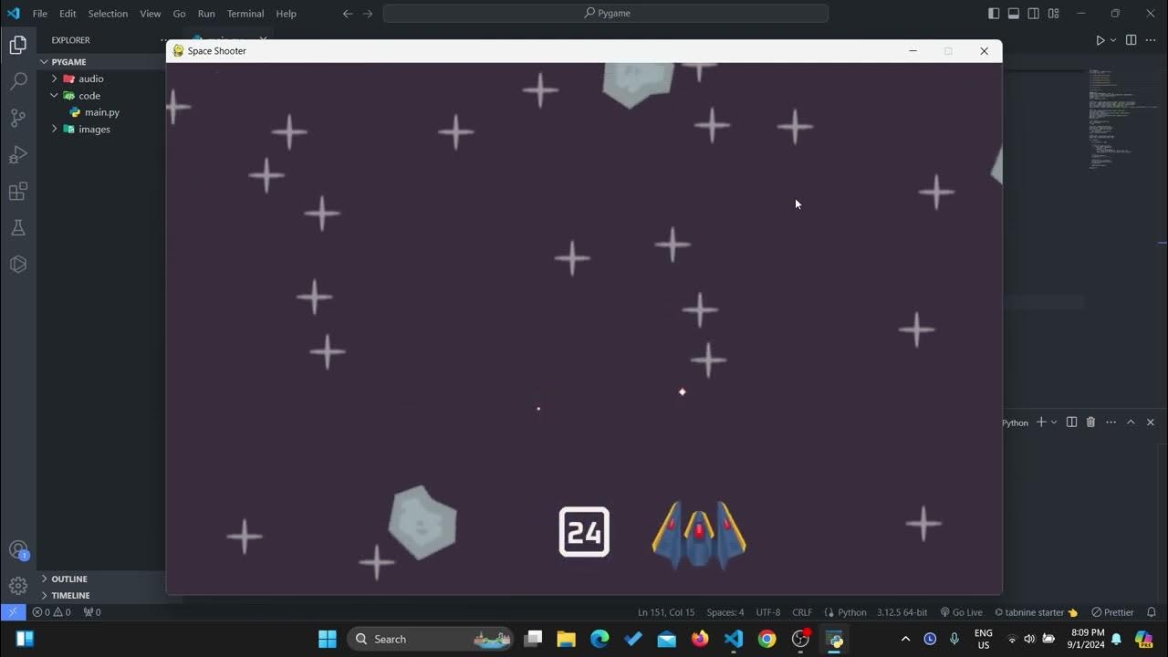 Space Shooter in Python - YouTube