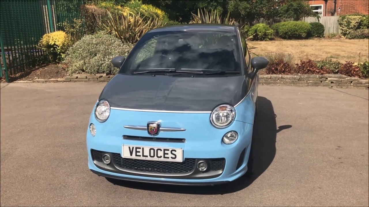 BI-COLOR ABARTH 595 TURISMO IN BLUE AND GREY FOR SALE - YouTube