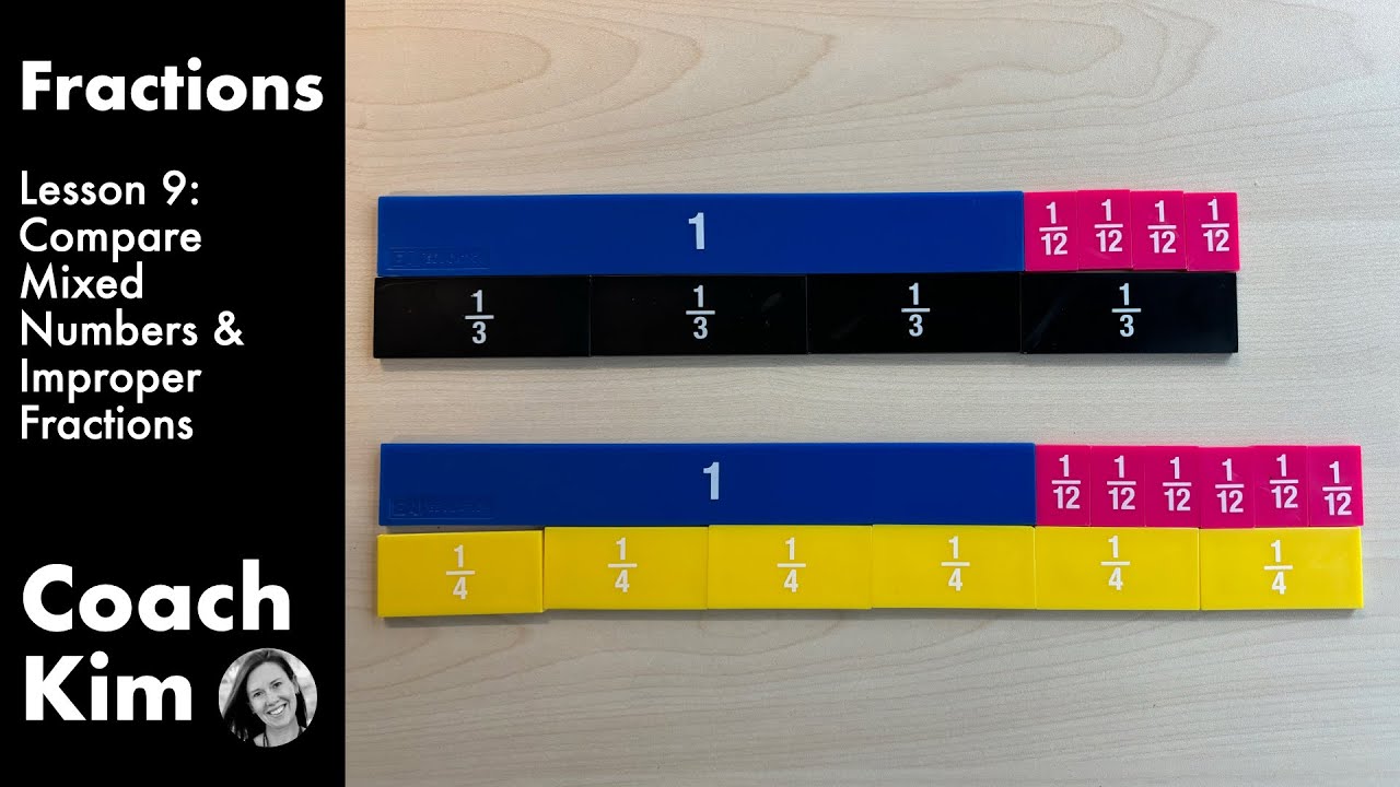 Compare Mixed Numbers & Improper Fractions - YouTube