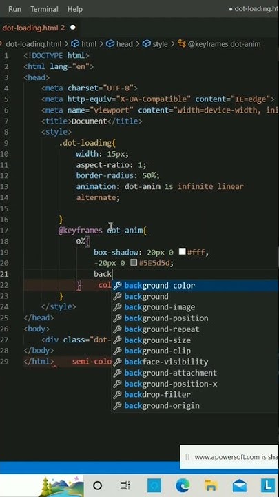 Dot loading animation using HTML and CSS #shorts - YouTube