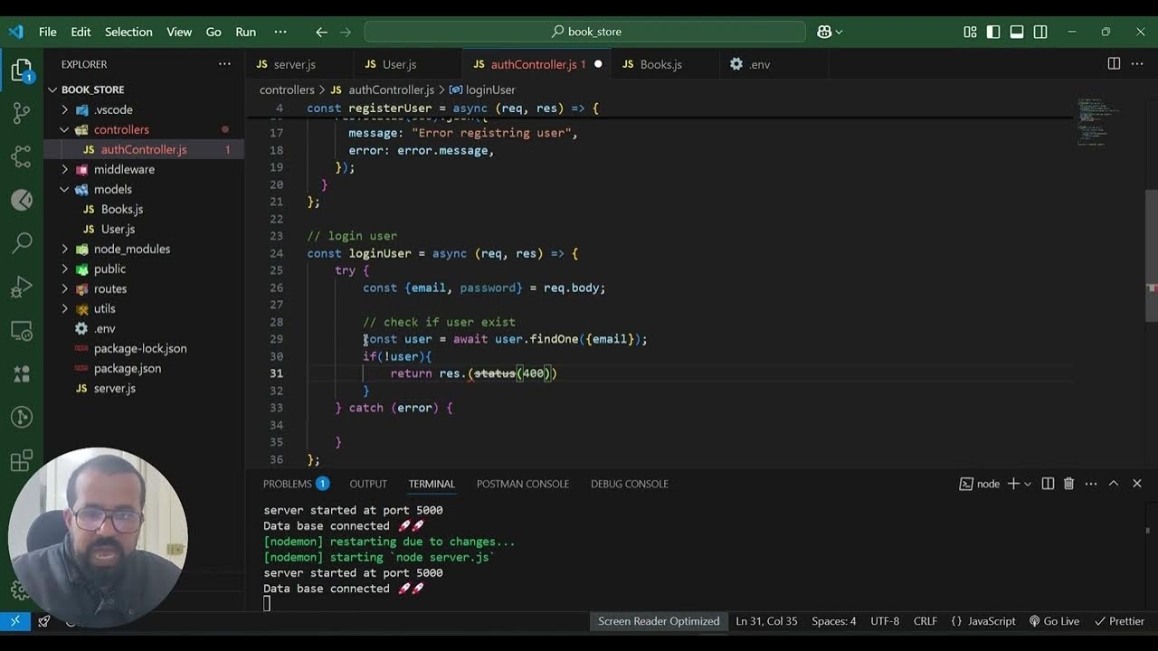 User Authentication (Signup/Login with JWT & bcrypt.js) (Arabic ) part -2 - YouTube