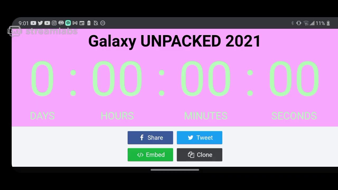 Galaxy UNPACKED 2021 Countdown - YouTube