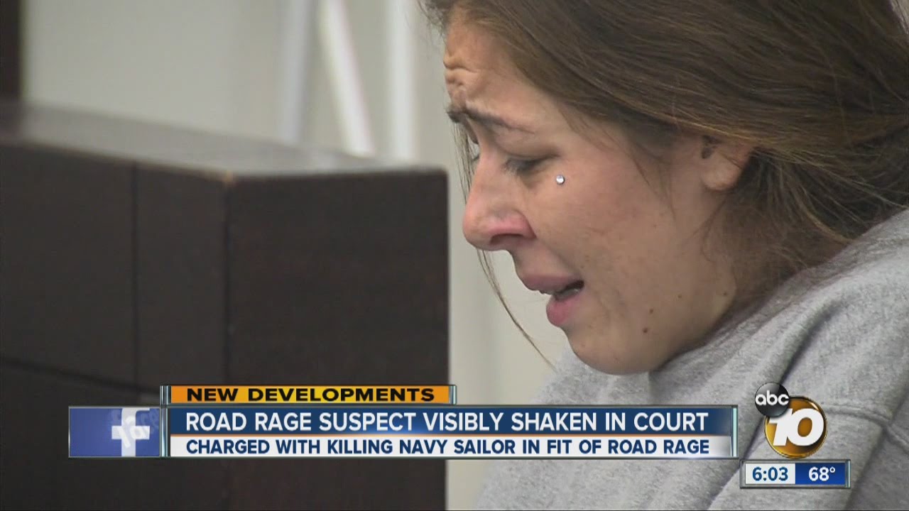 Road rage suspect visibly shaken in court - YouTube