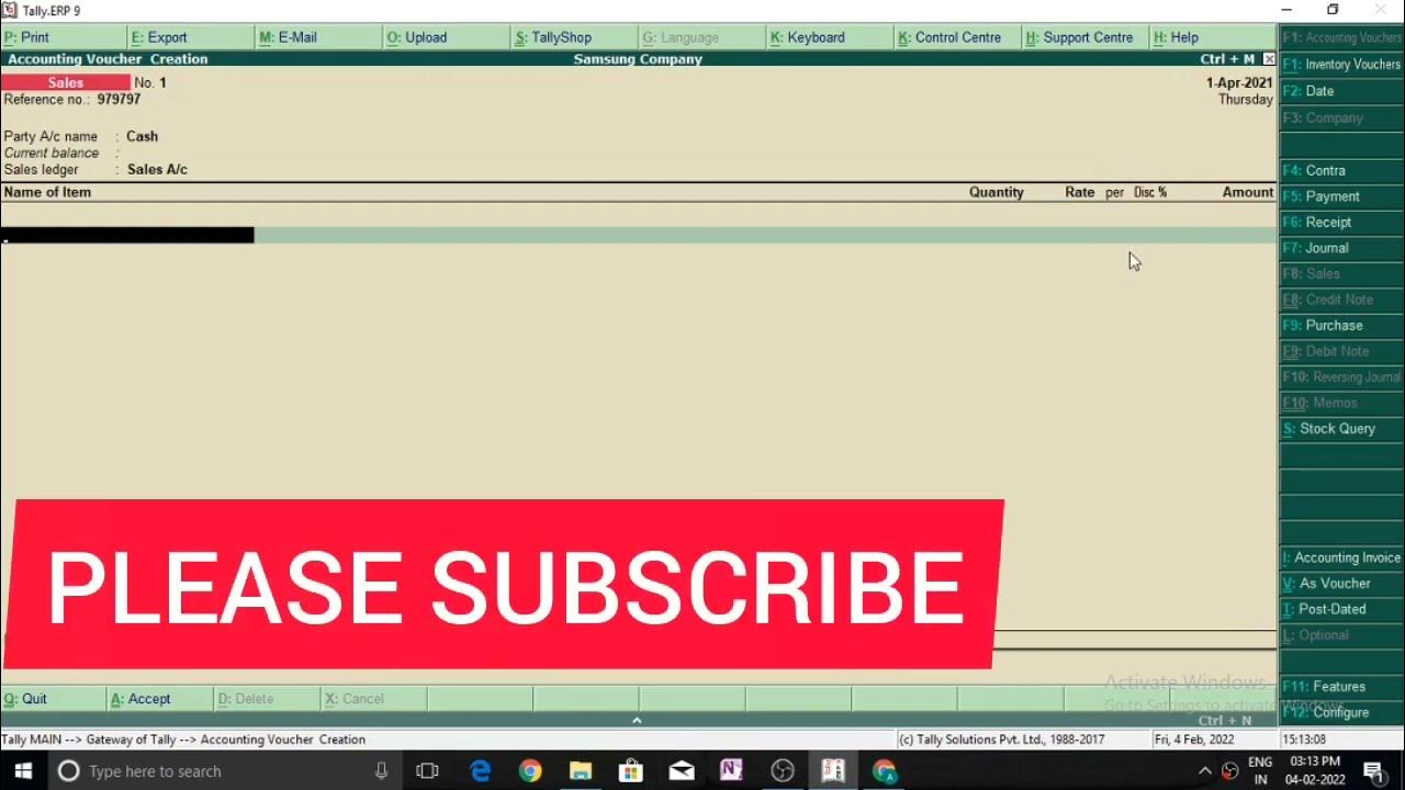 "Use Separate Discount Column in Invoice" feature in Tally ERP.9 | Tally Tutorial in Hindi ...