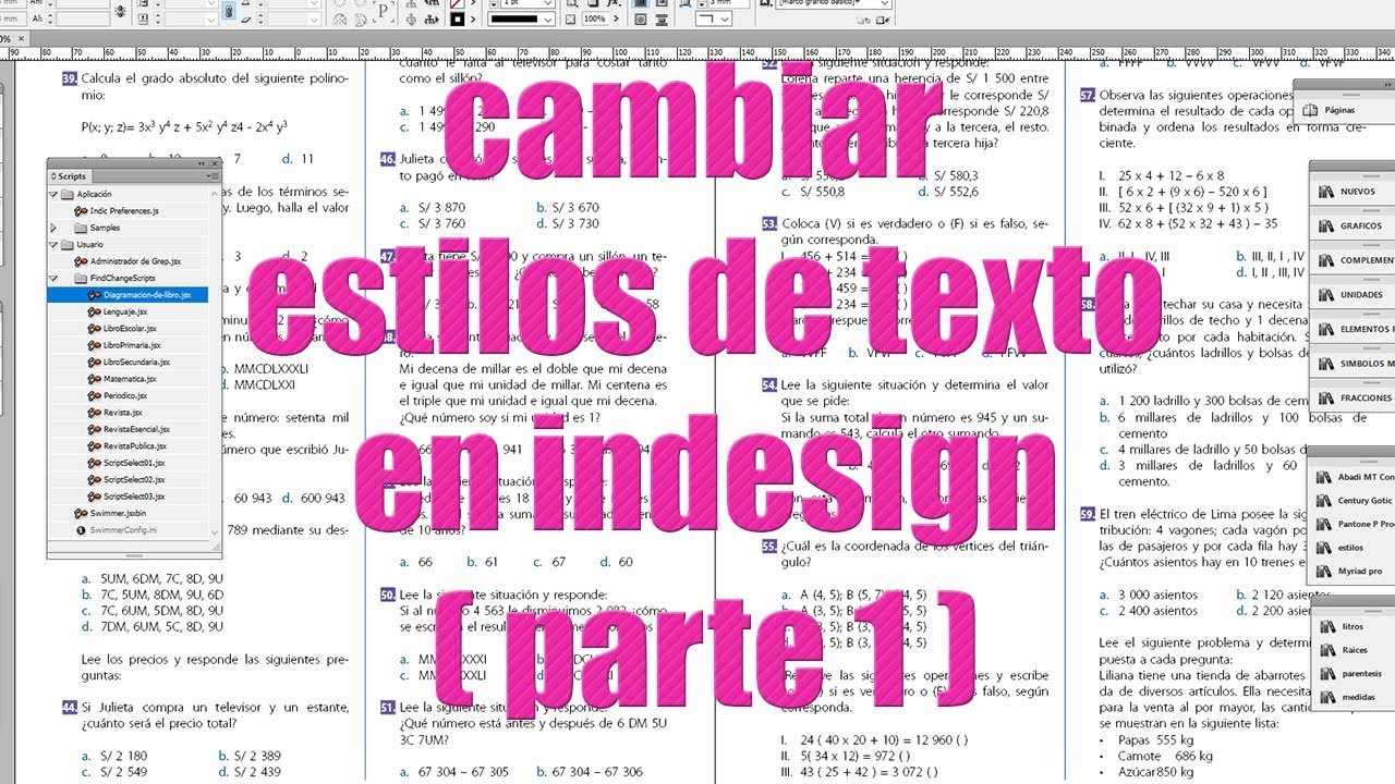 Cambiar estilos de texto en indesign (1) - YouTube