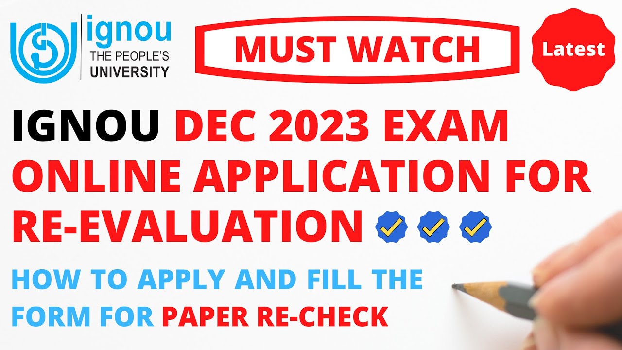 IGNOU Dec 2023 Exam Re-Evaluation (Re-Checking) Apply Online, Copy of ...