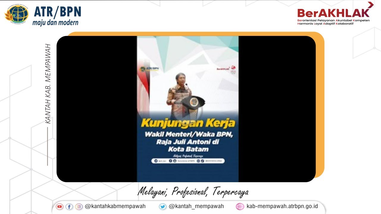 Kunjungan Kerja Wamen Atr Waka Bpn Di Batam Part 2 Youtube