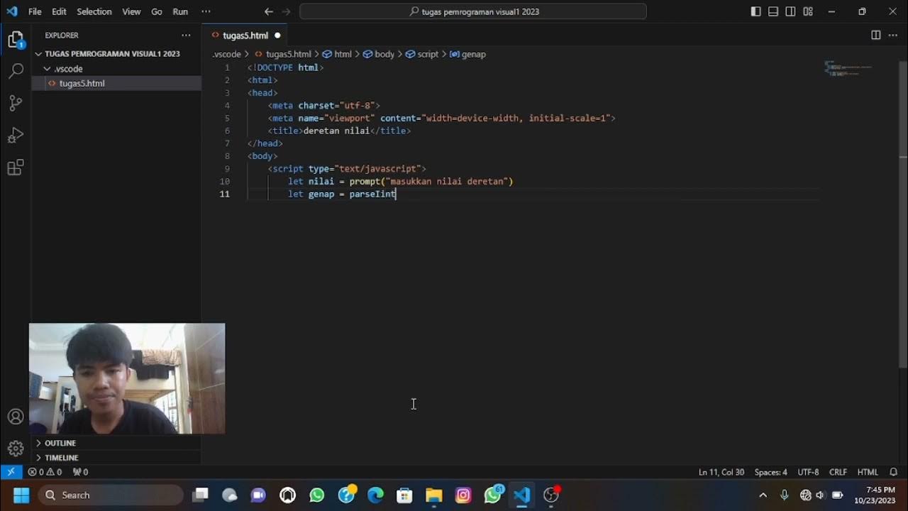 Cara Menampilkan Deretan Bilangan Genap Menggunakan JavaScript - YouTube