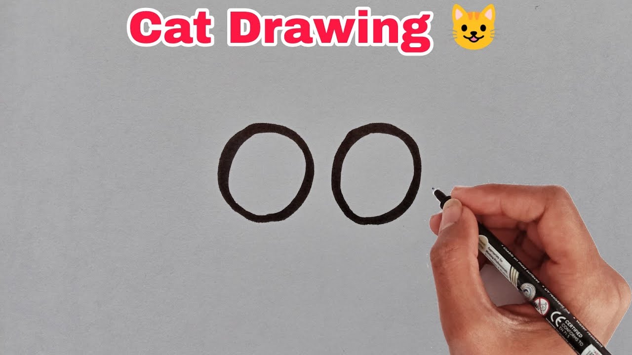 How To Draw Cat From 00 | Verry Easy Cat Drawing From 00 Step By Step ...