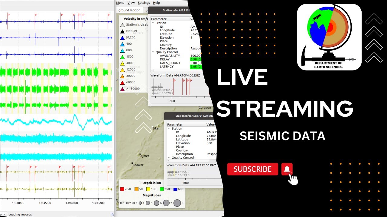 Live Streaming Seismic Data - Seismology Lab, IIT Roorkee - YouTube