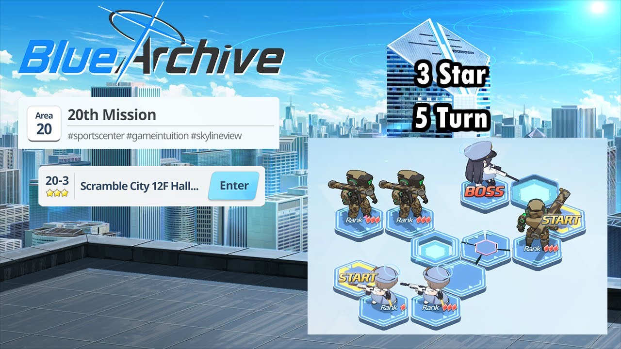 Blue Archive Global - Story Stage Normal 20-3 (3 Star & 5 Turn Clear ...