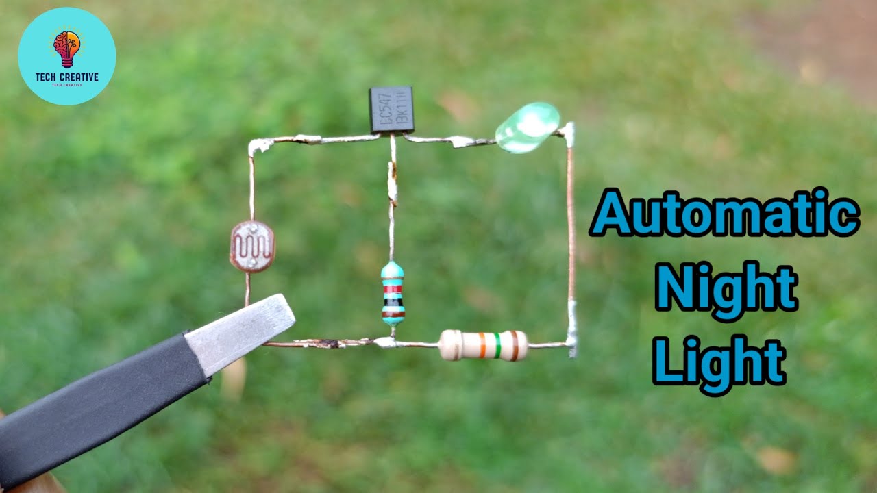 Automatic Night Light Using BC547 Transistor || Automatic Night Light ...