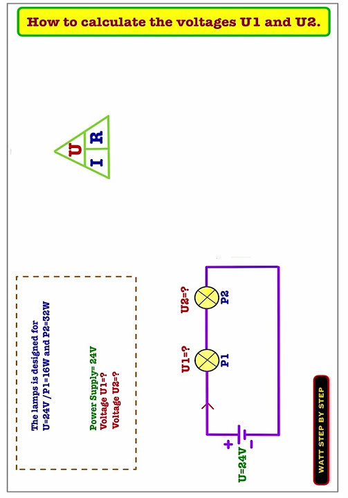 How to calculate the voltages U1 and U2. - YouTube