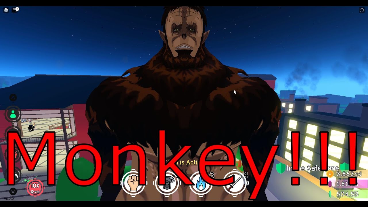 Monkey In Anime Fighting Simulator - YouTube