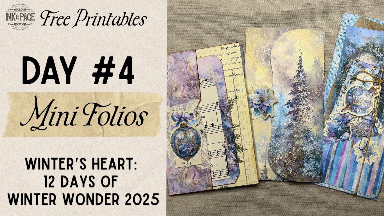 Winter's Heart Day 4 : 3 Mini Folios! | Free Printables | 12 Days of ...