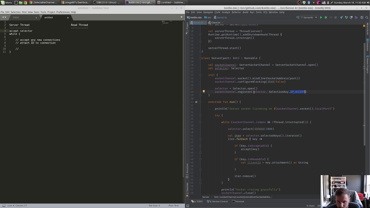 Kotlin Non Blocking Io Server Programming Selectors 3 Youtube 0271