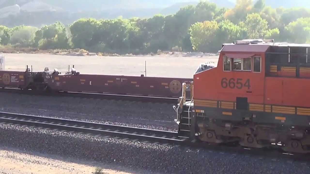BNSF train 6778 is going East bound through Cajon Pass CA - YouTube