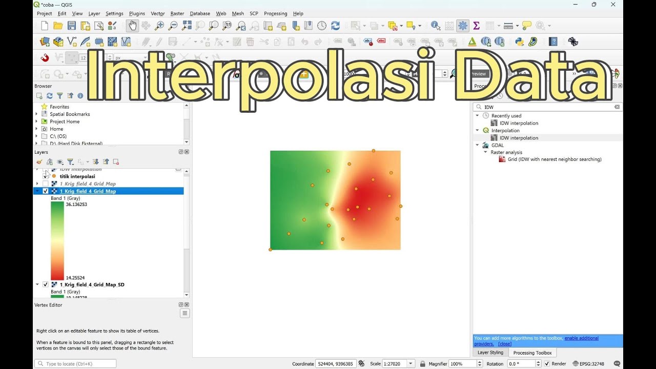 #4 Interpolasi Data (IDW, Kriging, TIN, Voronoi) - YouTube