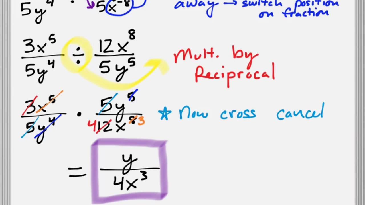 SVL Help Alg 2B Mult and Divide Rationals #9 - YouTube