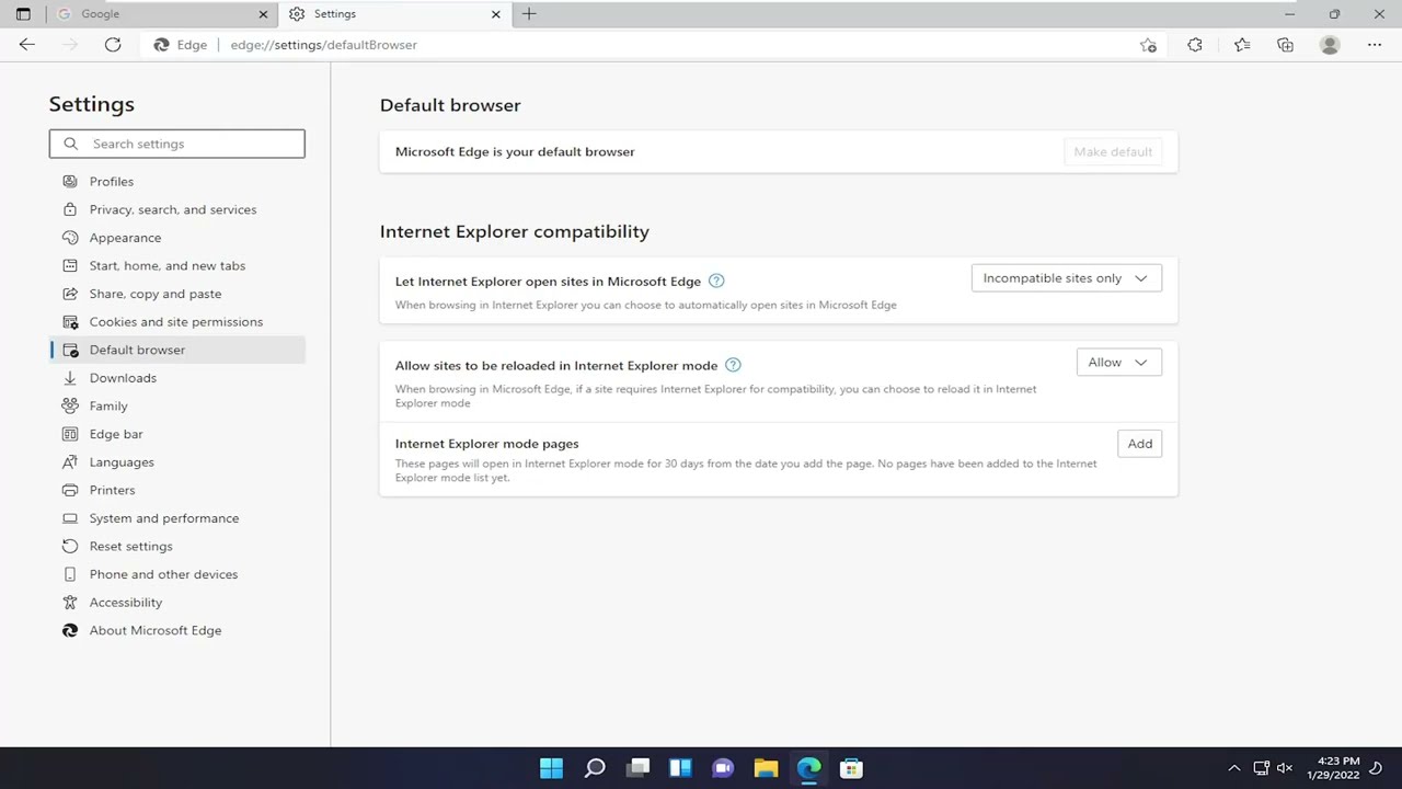 How to Enable IE Mode on Microsoft Edge Chromium - YouTube
