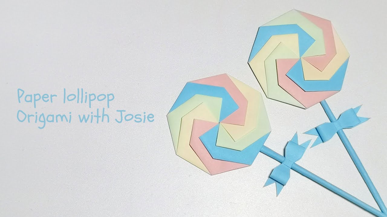 How to Make a Paper Lollipop Candy | Paper Craft for School | Origami ...