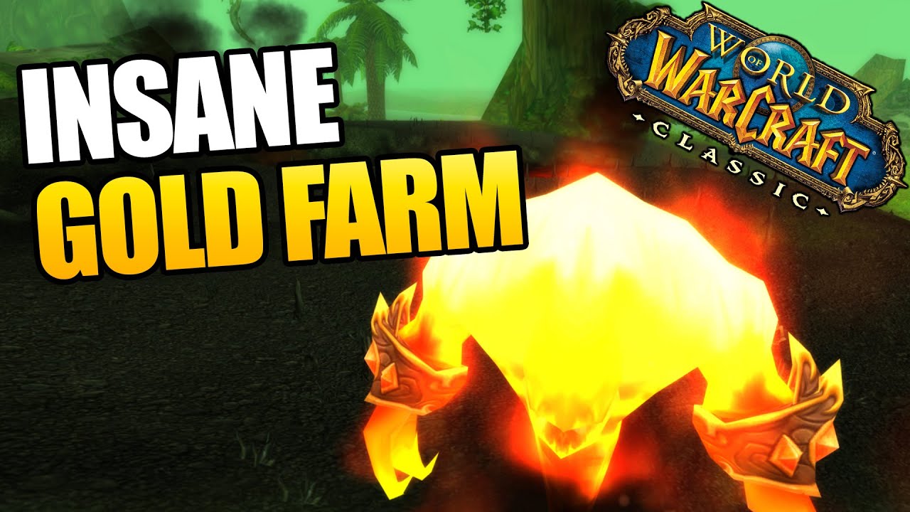 Insane Steady Gold Farm Classic WoW | Essence of Fire Farm - YouTube