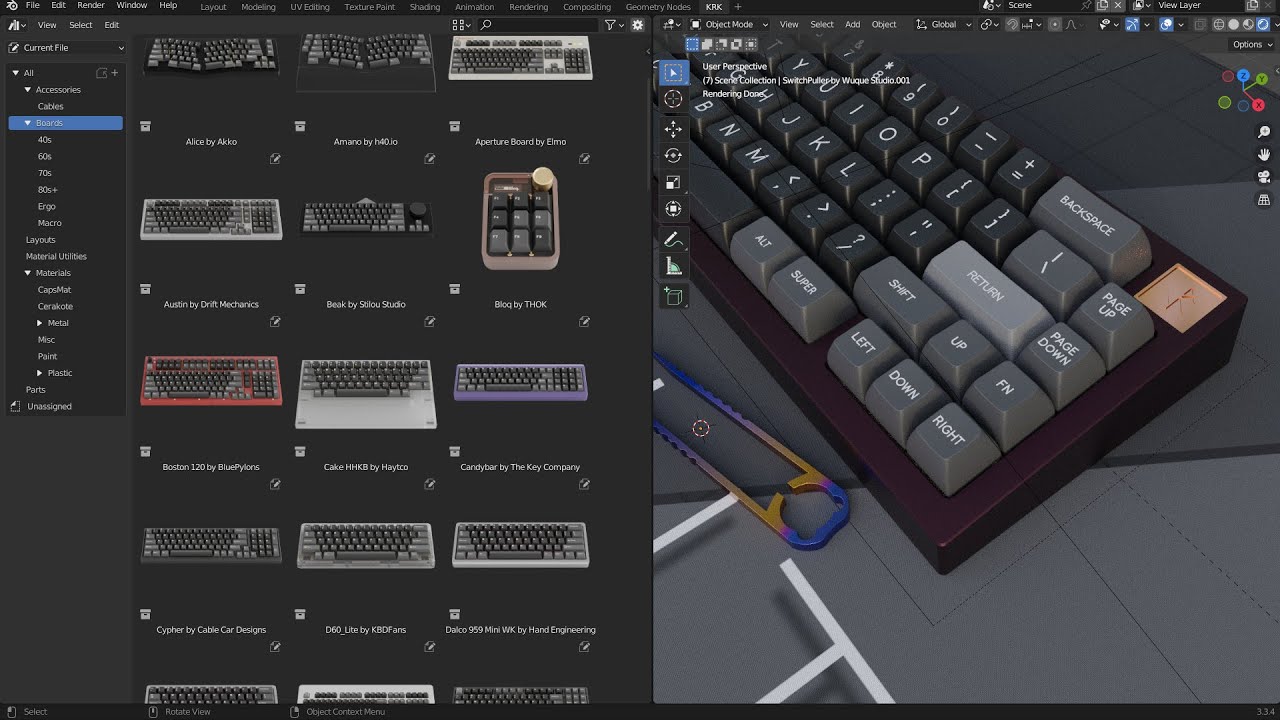 Keyboard Render Kit 2 - Asset Browser - YouTube