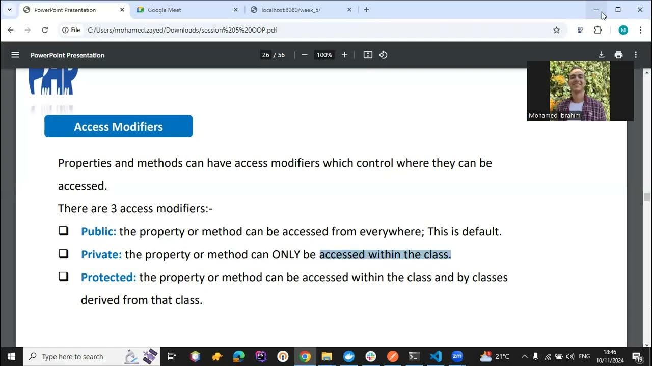 PHP Course OOP week 5 part 3 - YouTube