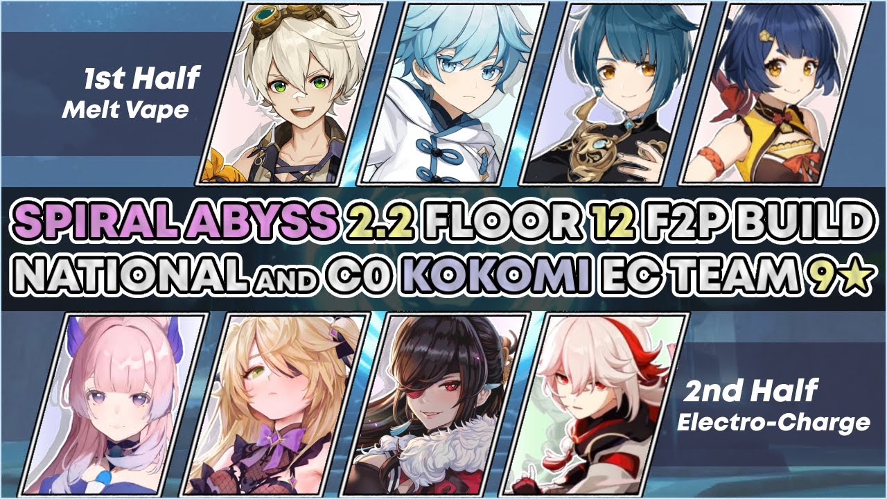 Spiral Abyss 2.2 Floor 12 | 9★ | National & Kokomi Electro-Charge Team ...