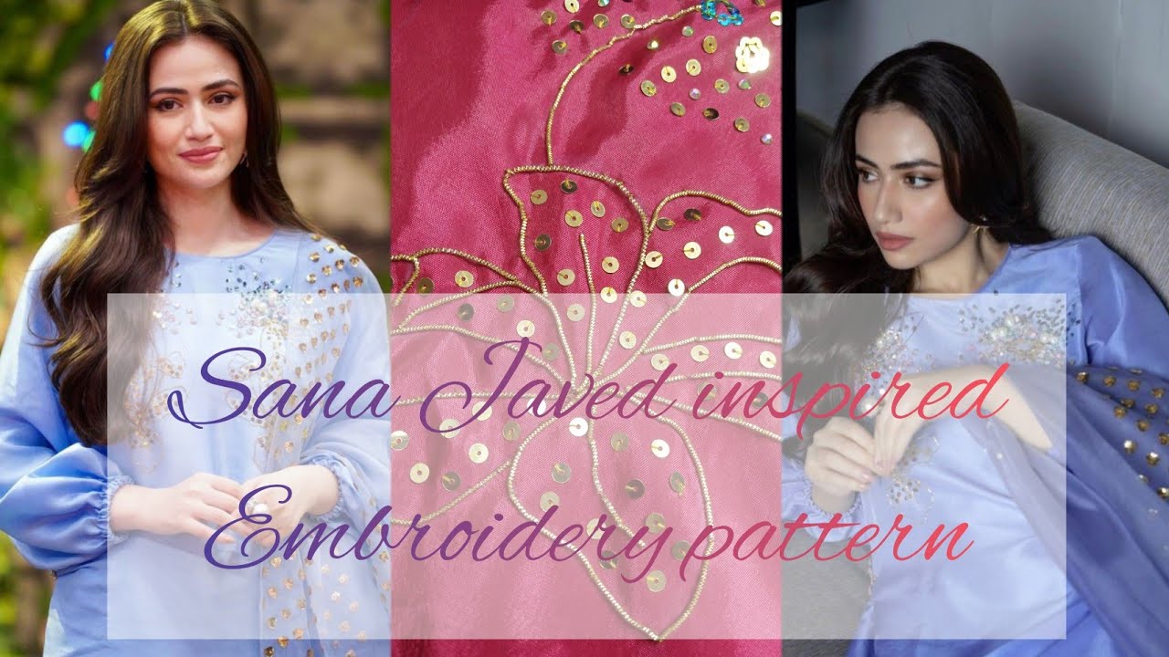 sana Javed inspired embroidery pattern|embroidery design|hand ...