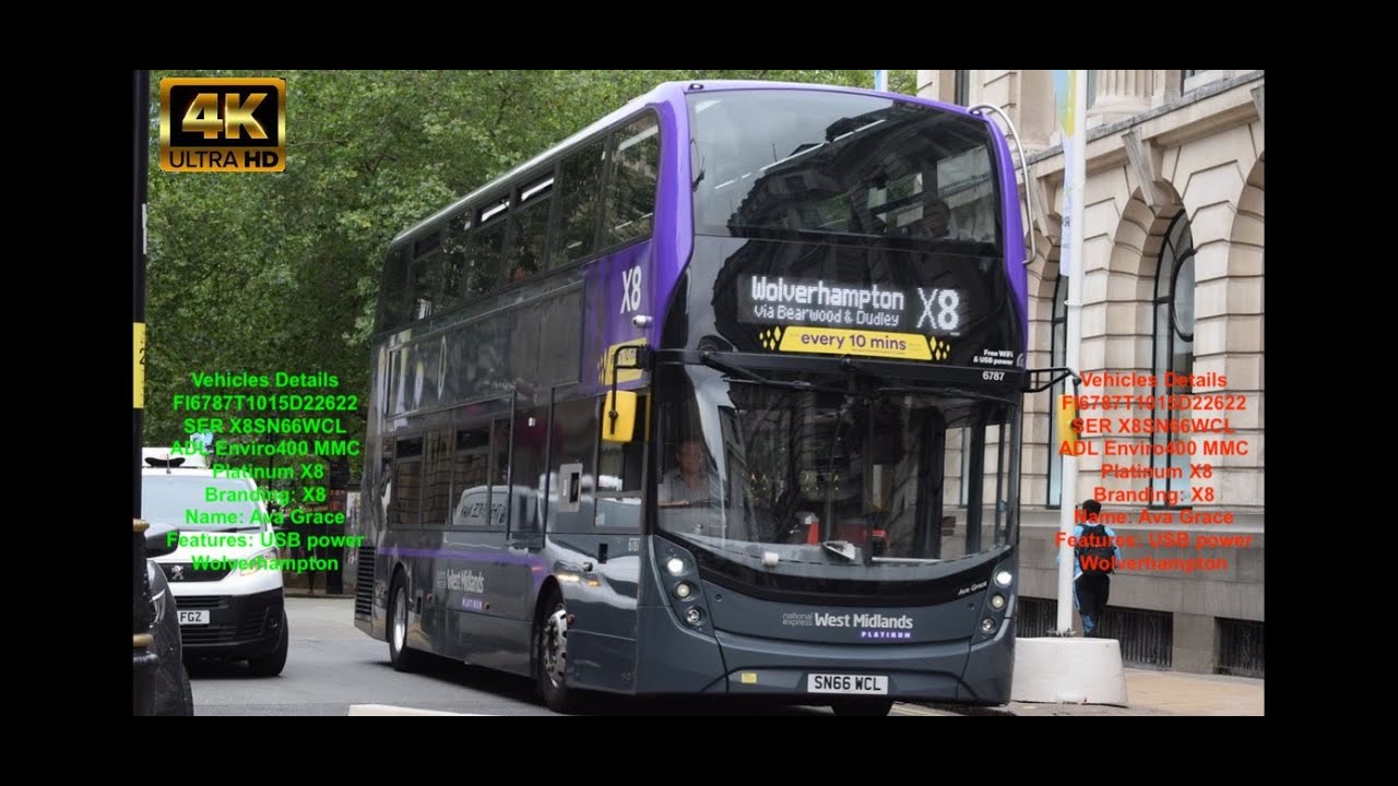 Bus Route X8 B,Ham To Wolverhampton 4K - YouTube