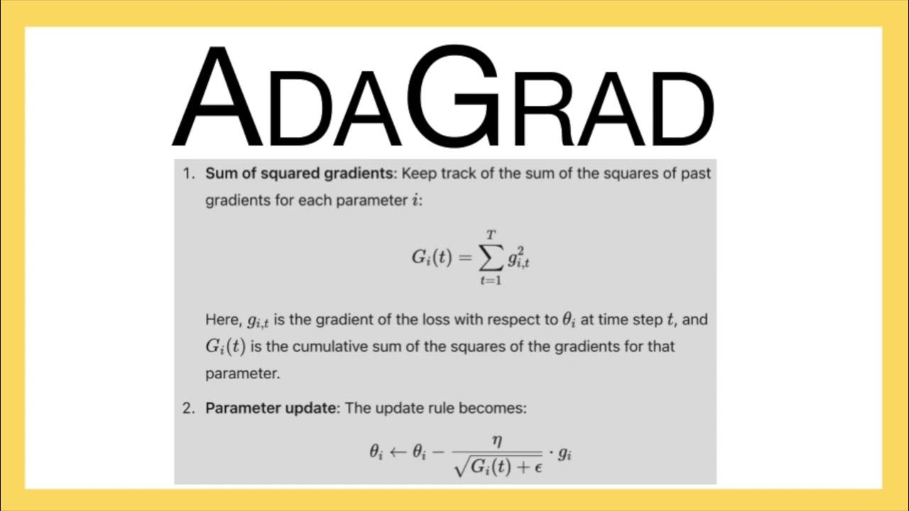 Ep 28. AdaGrad: Adaptive Subgradient Methods for Online Learning and Stochastic Optimization ...
