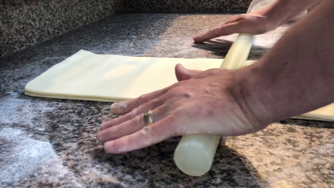 Lesson 10 Croissant make up dough video with rolling and a 3 turn - YouTube