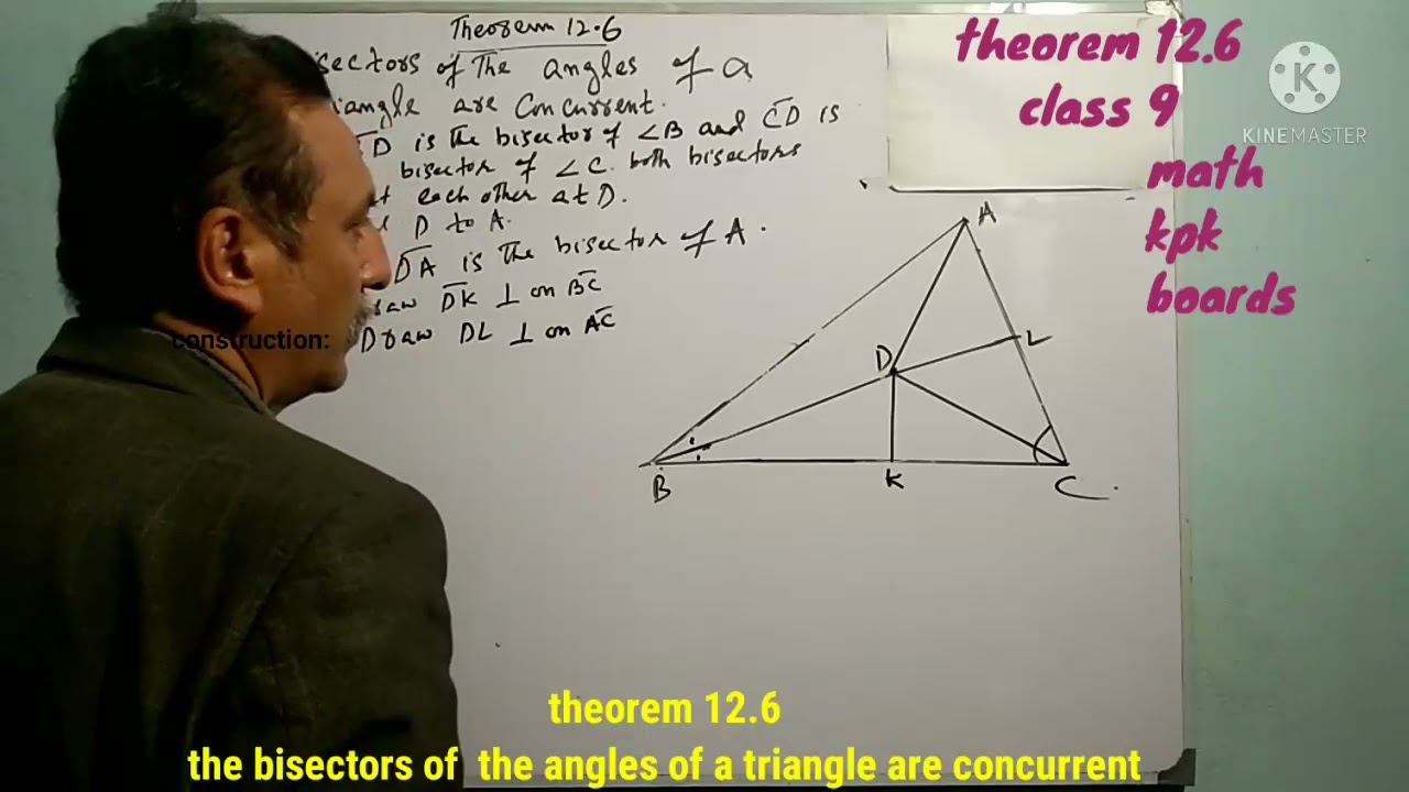 THEOREM 12.6 THE BISECTORS OF THE ANGLES OF A TRIANGLE ARE CONGRUENT ...
