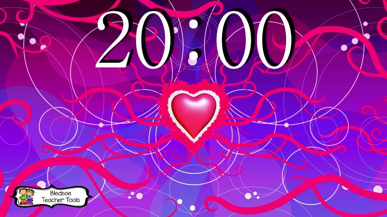 Valentine's Heart Timer without Music - 20 Minutes - YouTube