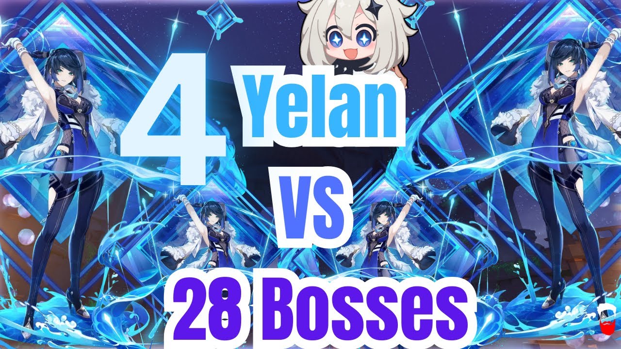 "4 Yelan VS 28 Bosses" Genshin Impact Romania #yelan - YouTube